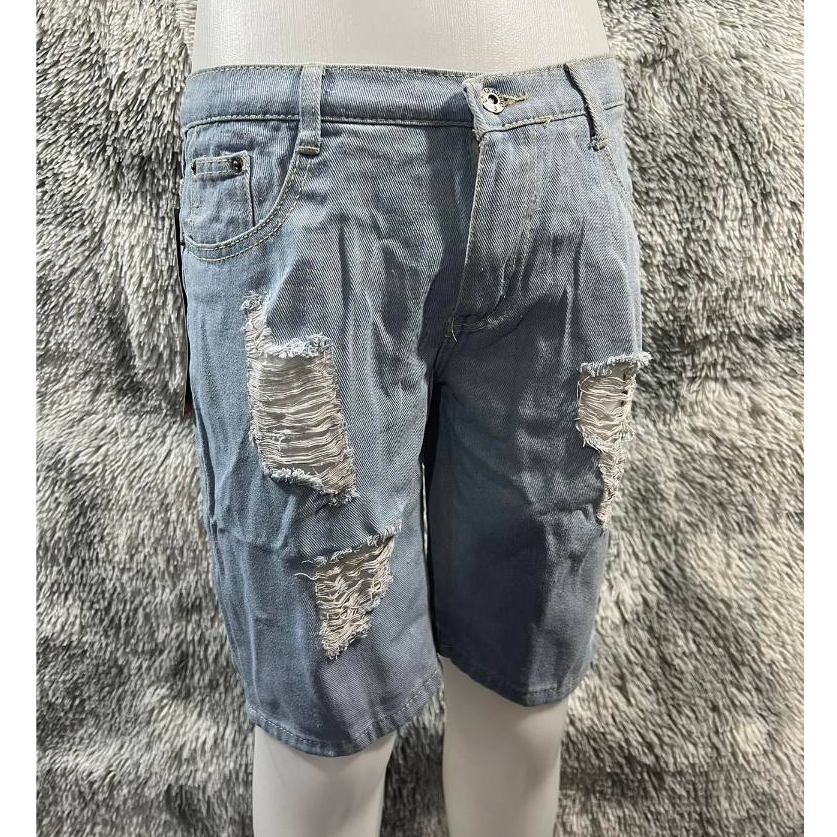 COD RRJ Men's shorts denim tattered short for mens | Shopee Philippines