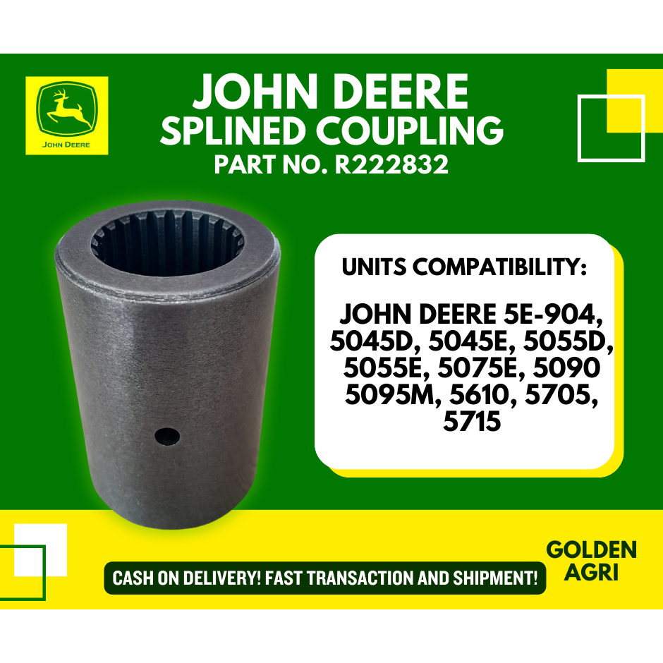 John Deere Splined Coupling Part No. R222832 | Shopee Philippines