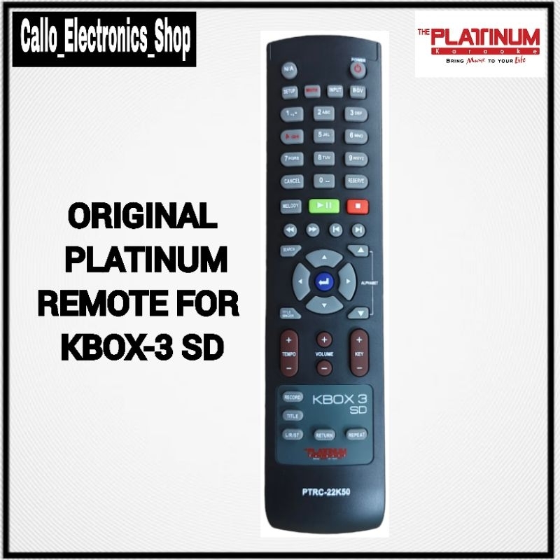 Platinum Remote PTRC-22K50 For KBOX-3 SD | Shopee Philippines