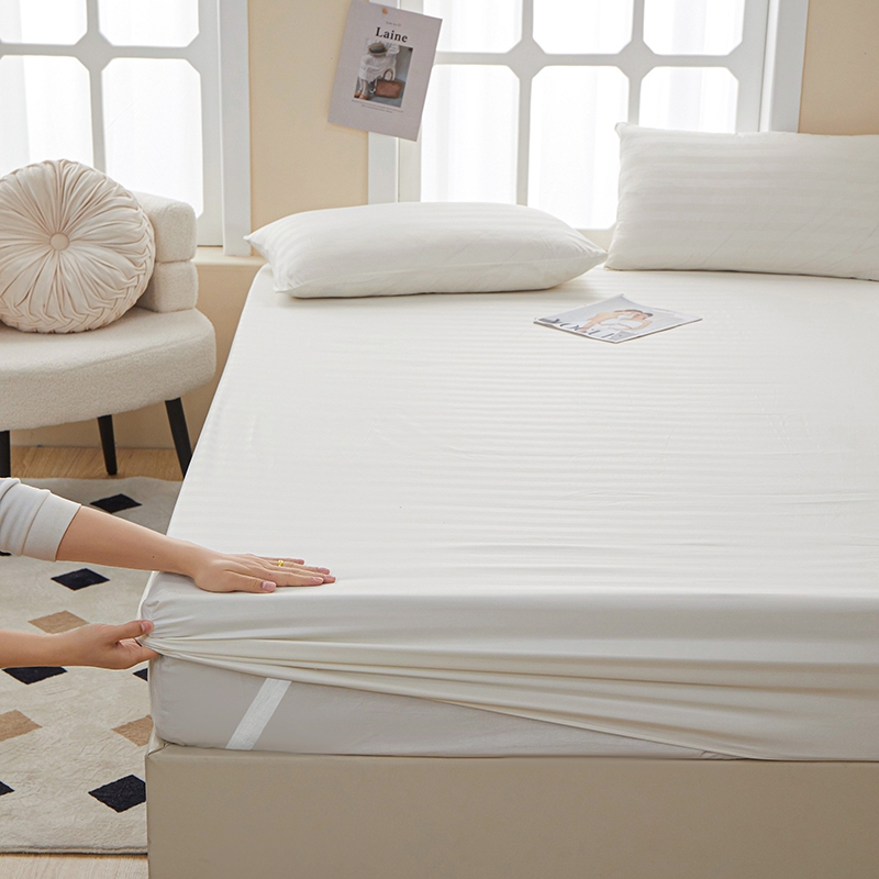 3in1 Set Plain Stripe Canadian Cotton Bedsheet Fully Garterized Plain ...