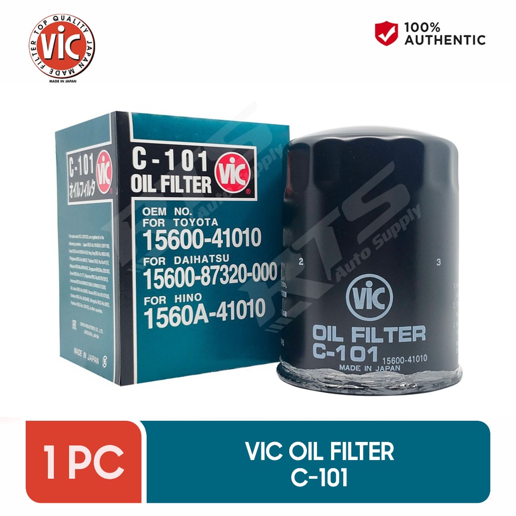 Vic C101 Oil Filter for Toyota 2L, 3L / Revo / Hi-Ace / Everest ...