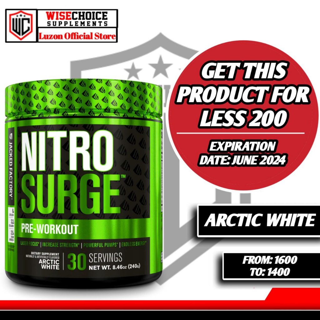JACKED FACTORY NITRO SURGE 30 SERVINGS ARCTIC WHITE (DISCOUNTED ...