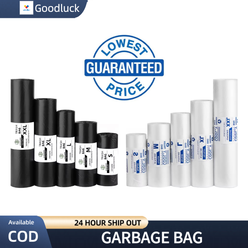 SDS Trash Bag Garbage Bag Black (Small/Medium/Large/XL/XXL) Thickened ...
