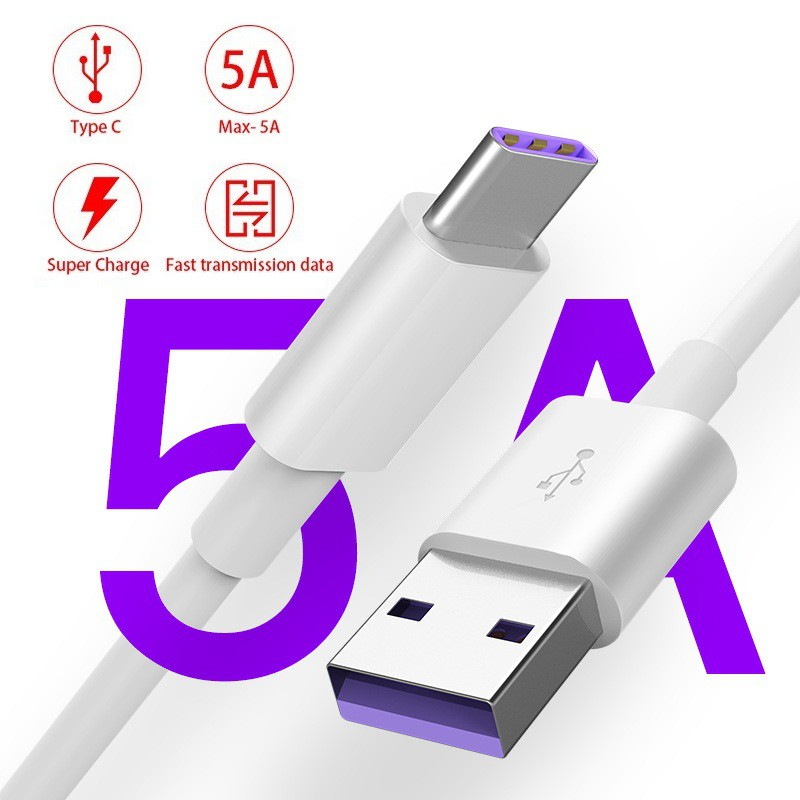 Type C 5A Super Fast Charging USB-C Sync Charger Cable Data Cable For ...