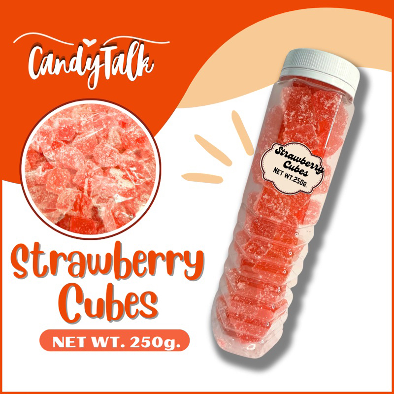 Gummy Strawberry Cubes 250g. | Shopee Philippines