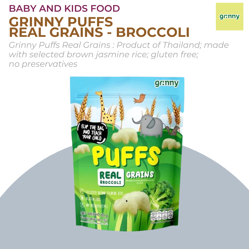 Grinny Puffs Real Grains Broccoli 60g | Shopee Philippines