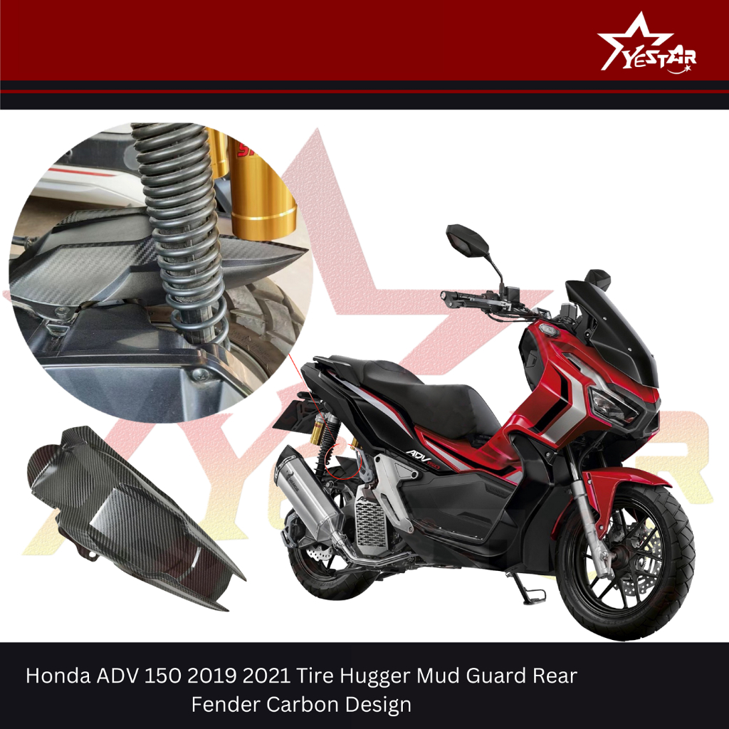 Yestar Tire Hugger Mud Guard Rear Fender For Honda ADV 150 2019 2021 ...