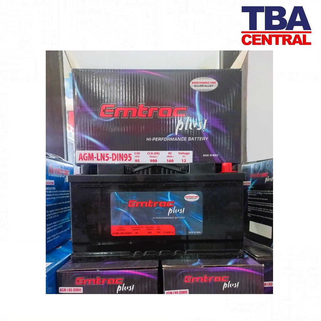 EMTRAC PLUS PALLADIUM AGM DIN 100 LN5 CAR BATTERY QR-8327086 | Shopee Philippines