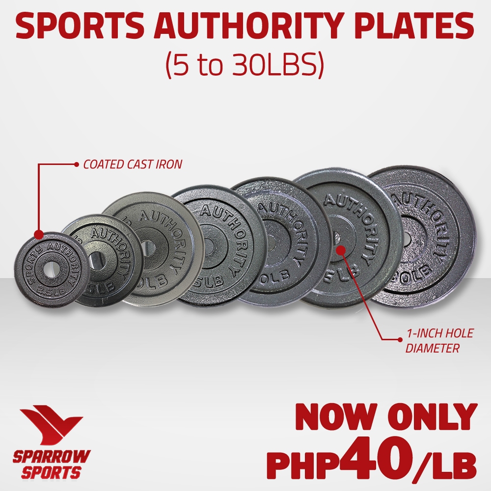 Sports Authority Plates (1 PIECE) - 2.5 to 10LBS - Weights Gym Barbell ...