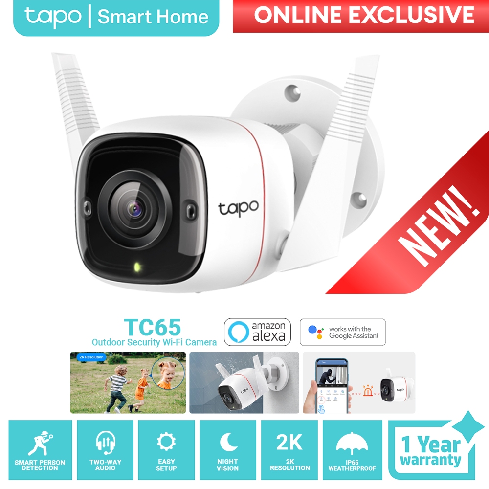 TP-Link Tapo TC65 3MP Outdoor Security Wi-Fi IP Camera Advanced Night ...