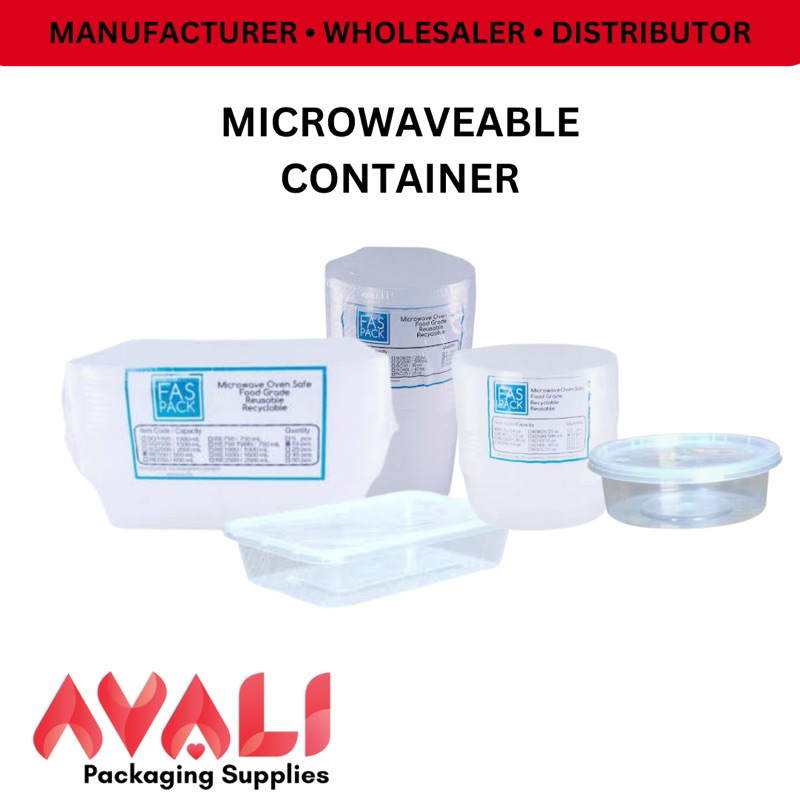 Faspack Microwavable Containers Round and Rectangle (sizes available ...