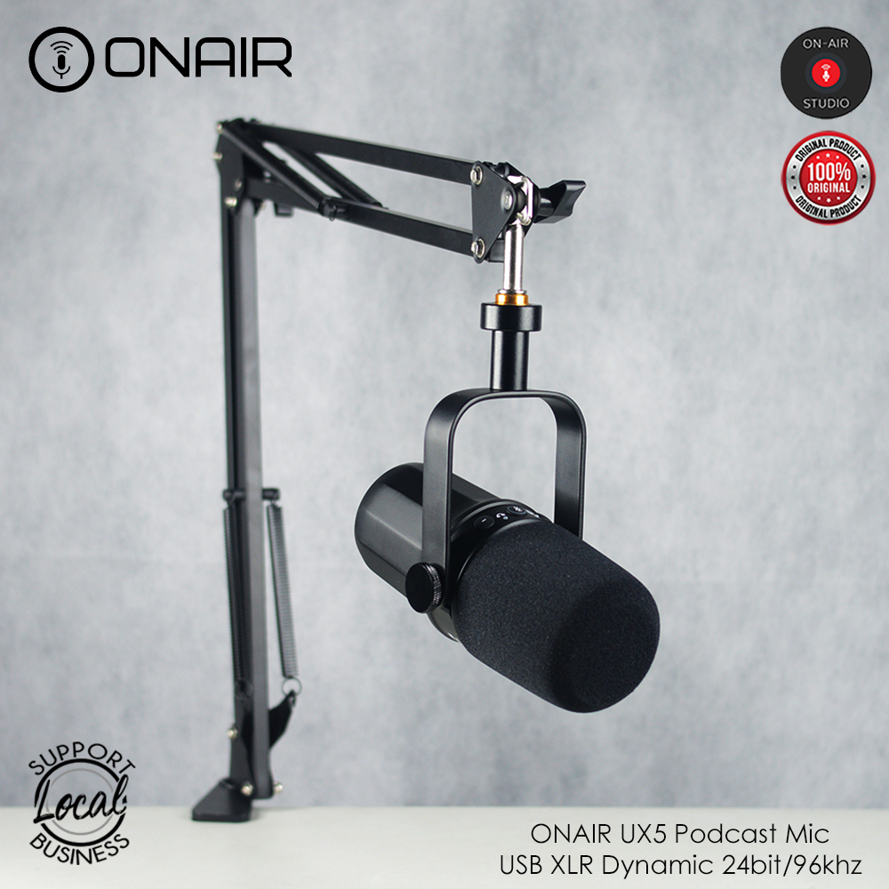 ONAIR UX5 Podcast Mic USB XLR Dynamic Microphone 24bit/96khz | Shopee ...