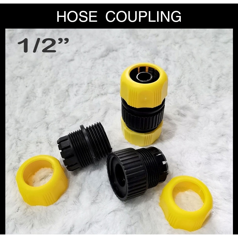 SET Hose Coupling Plastic PVC 1/2" Water Rubber Garden Hose Connector ...