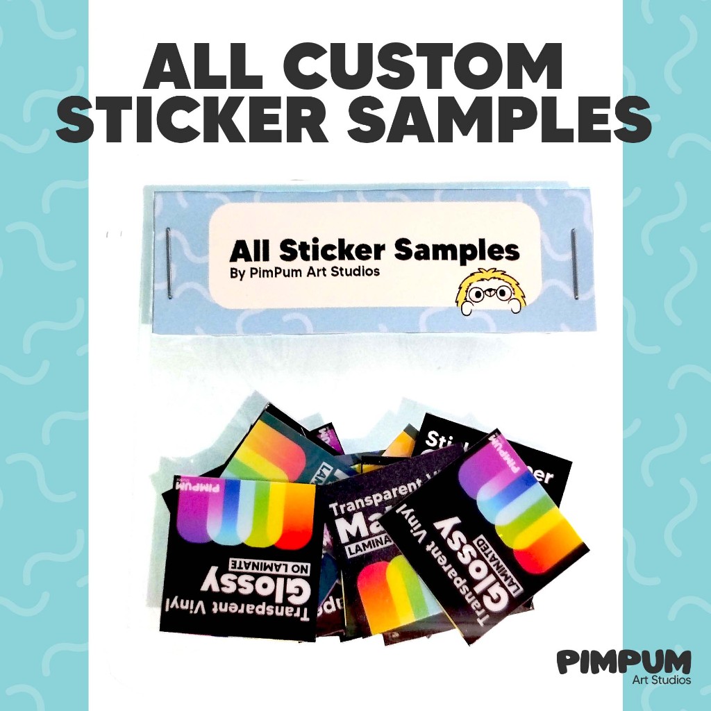 Samples for All Custom Sticker by PimPum Art Studio | Shopee Philippines