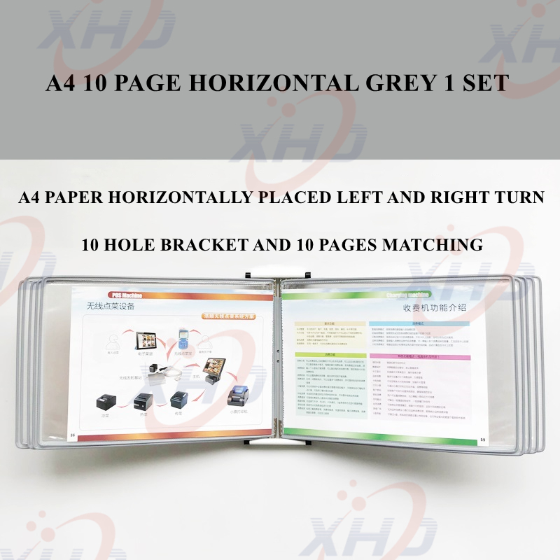10 Pages Wall-Mounted File Rack A4 Standard Homework Guide Book Display ...