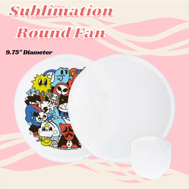 Blank Sublimation Round Fan / Foldable Fan / Twisted Fan (White ...