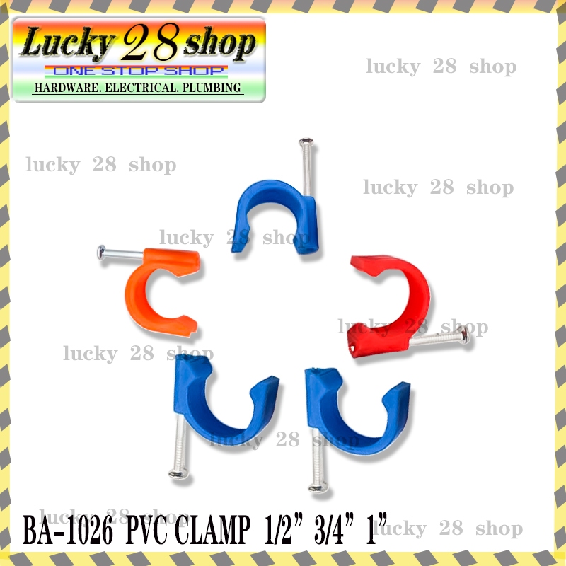 PVC CLAMP ORANGE & BLUE 1/2" & 3/4" ( 100pcs per pack ) 1" (50pcs per ...