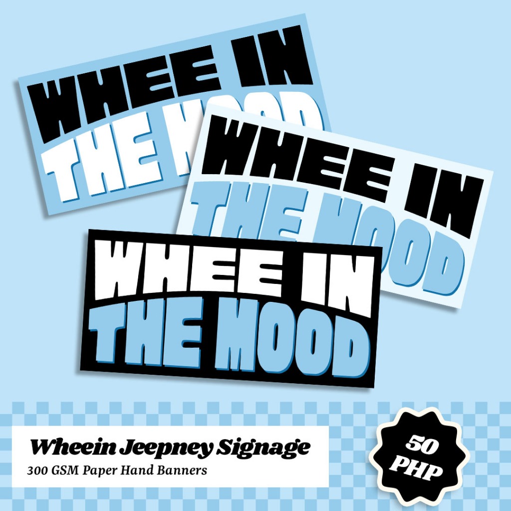 Wheein Jeepney Signage Hand Banners 300 GSM Paper | Shopee Philippines