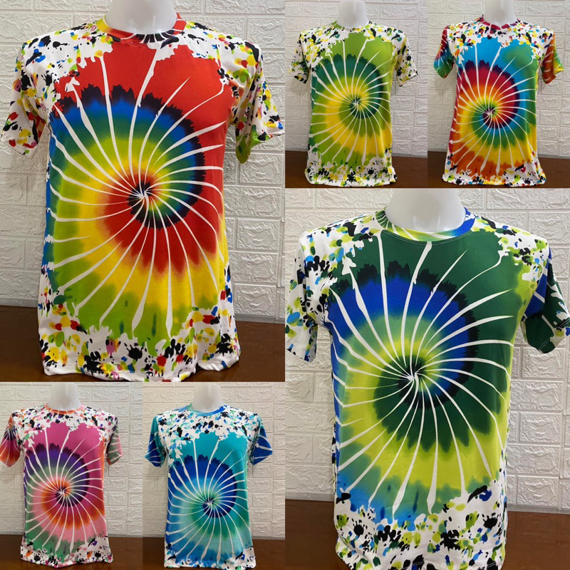 NEW DESIGN SPIRAL RAINBOW TIEDYE (FREE SIZE LARGE) | Shopee Philippines