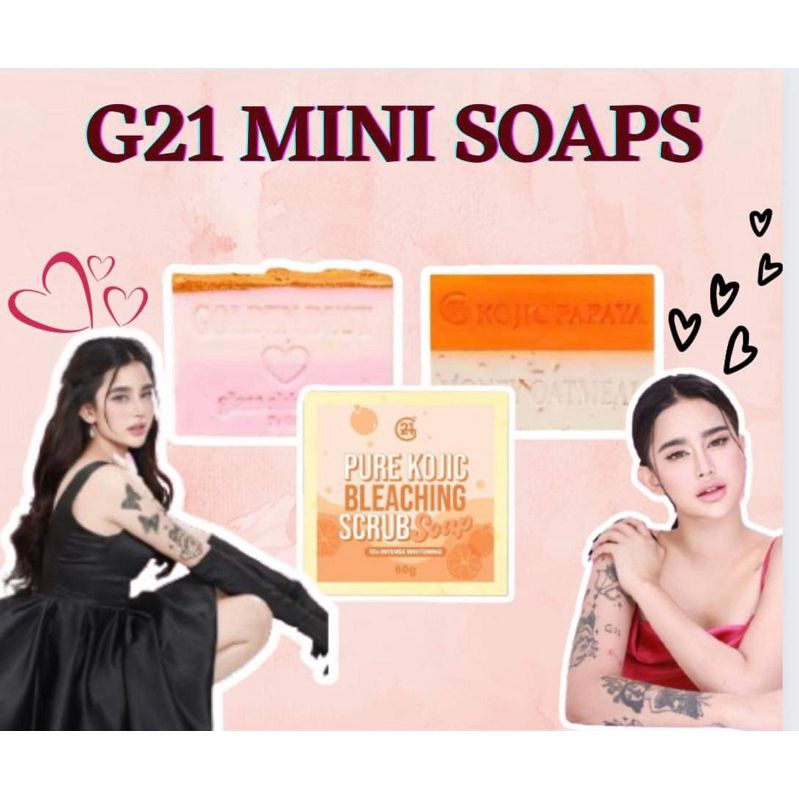 G21 Mini Soaps (Duo Soap, Golden Dust Soap, Pure Kojic Bleaching Soap ...