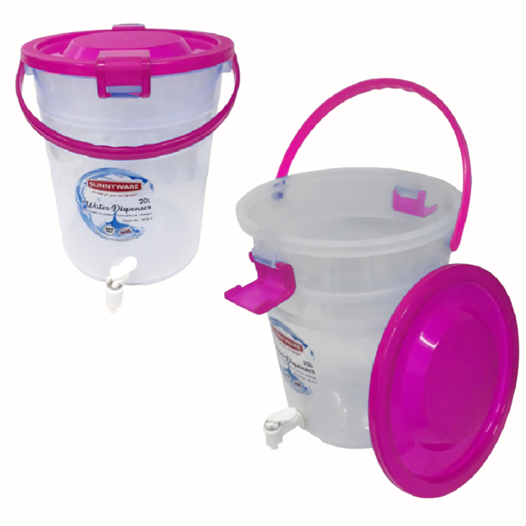 5 Gal Sunnyware Round Open Top Water Jug Dispenser Juice Container ...