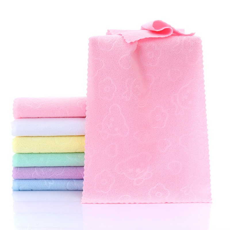 12 in 1 kids facs towel hand towel embossed bear microfiber towel ...