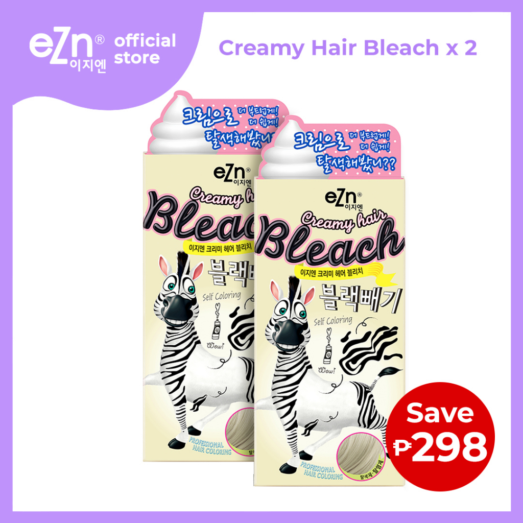 eZn Light Up Creamy Hair Double Bleaching Cream Hair Bleach 2 pc Bundle ...