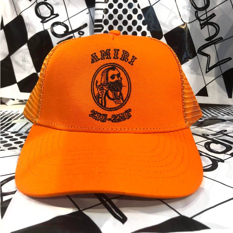 AMIRI CAP ALL ORANGE ZIG-ZAG | Shopee Philippines
