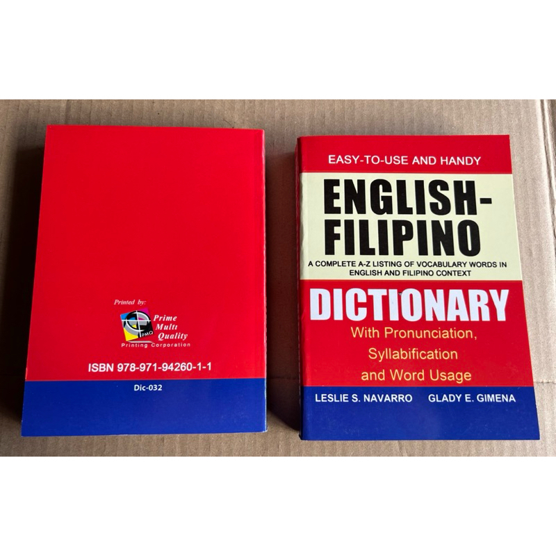 English-Filipino Dictionary (480 pages) | Shopee Philippines