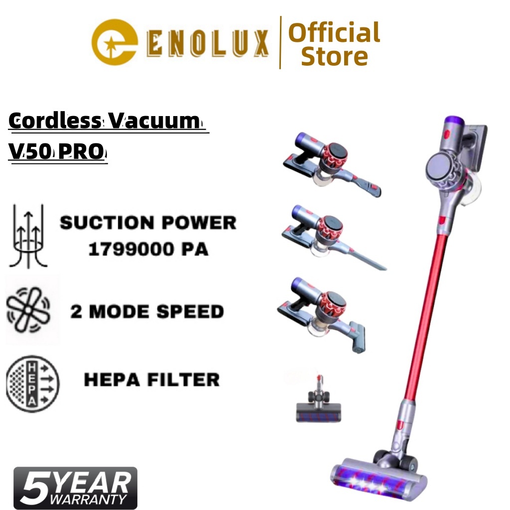 Enolux Cordless Vacuum Cleaner V10 / V20 / V50 PRO Portable ...