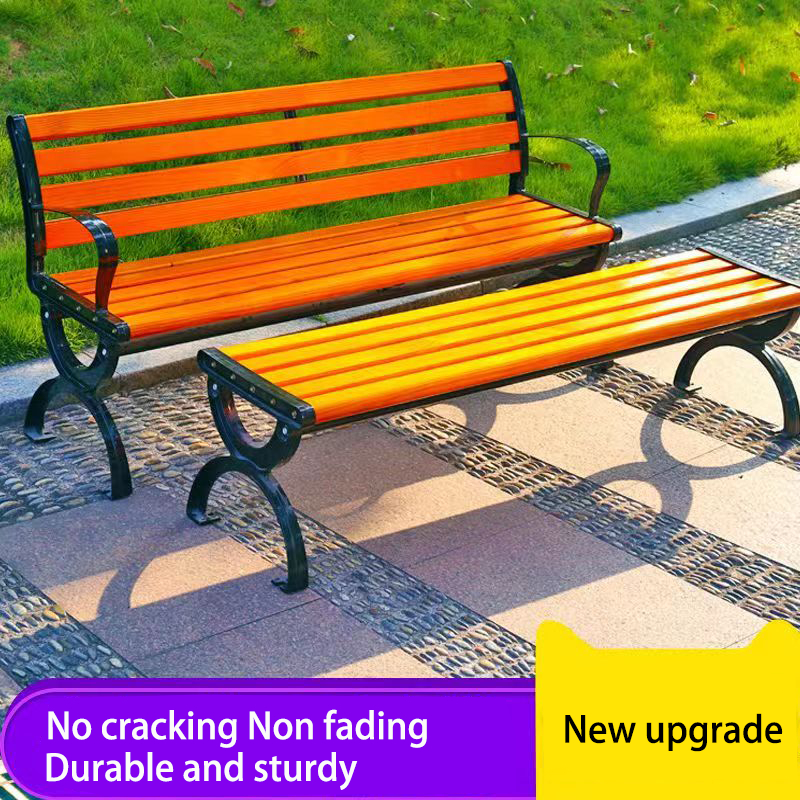 Park Chair Outdoor Bench Courtyard Seat Row Chair Iron Cast Aluminum ...