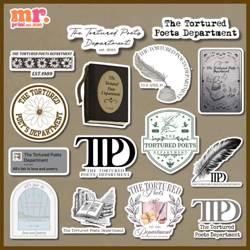THE TORTURED POETS DEPARTMENT VOL 1 STICKERS WATERPPROOF STICKERS ...