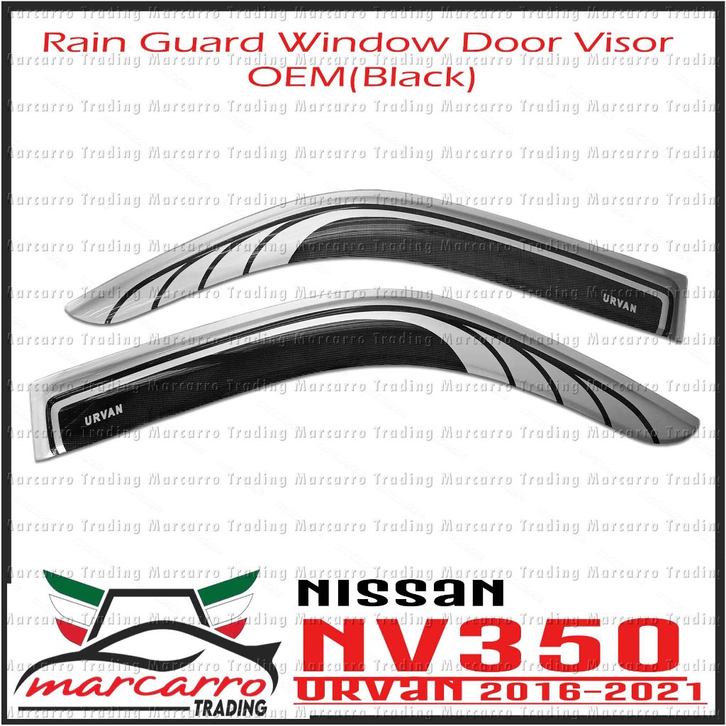 Nissan NV350 Urvan 2016-2021 Rain Guard Window Visor (Black Net ...