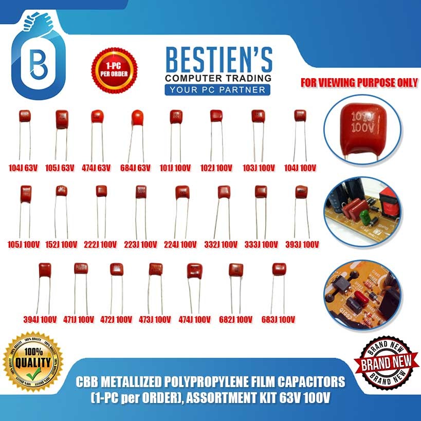 CBB METALLIZED POLYPROPYLENE FILM CAPACITORS (1-PC per ORDER ...