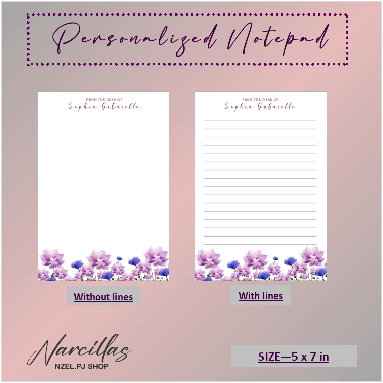 Personalized Notepad | Customized | Memopad | Notepads with lines ...