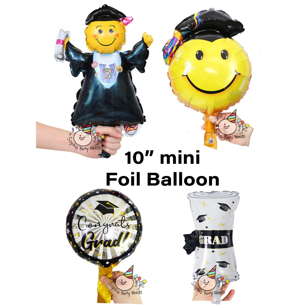 10" mini foil balloon for Congrats Graduation Congratulations | Shopee ...