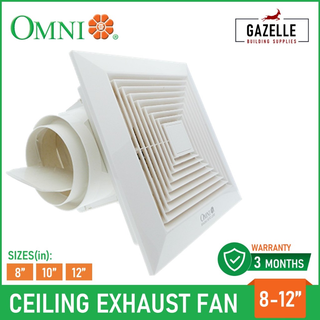 Omni Ceiling Mounted Duct Exhaust Fan 8" 10" 12" XFX-200 XFC-250 XFC ...