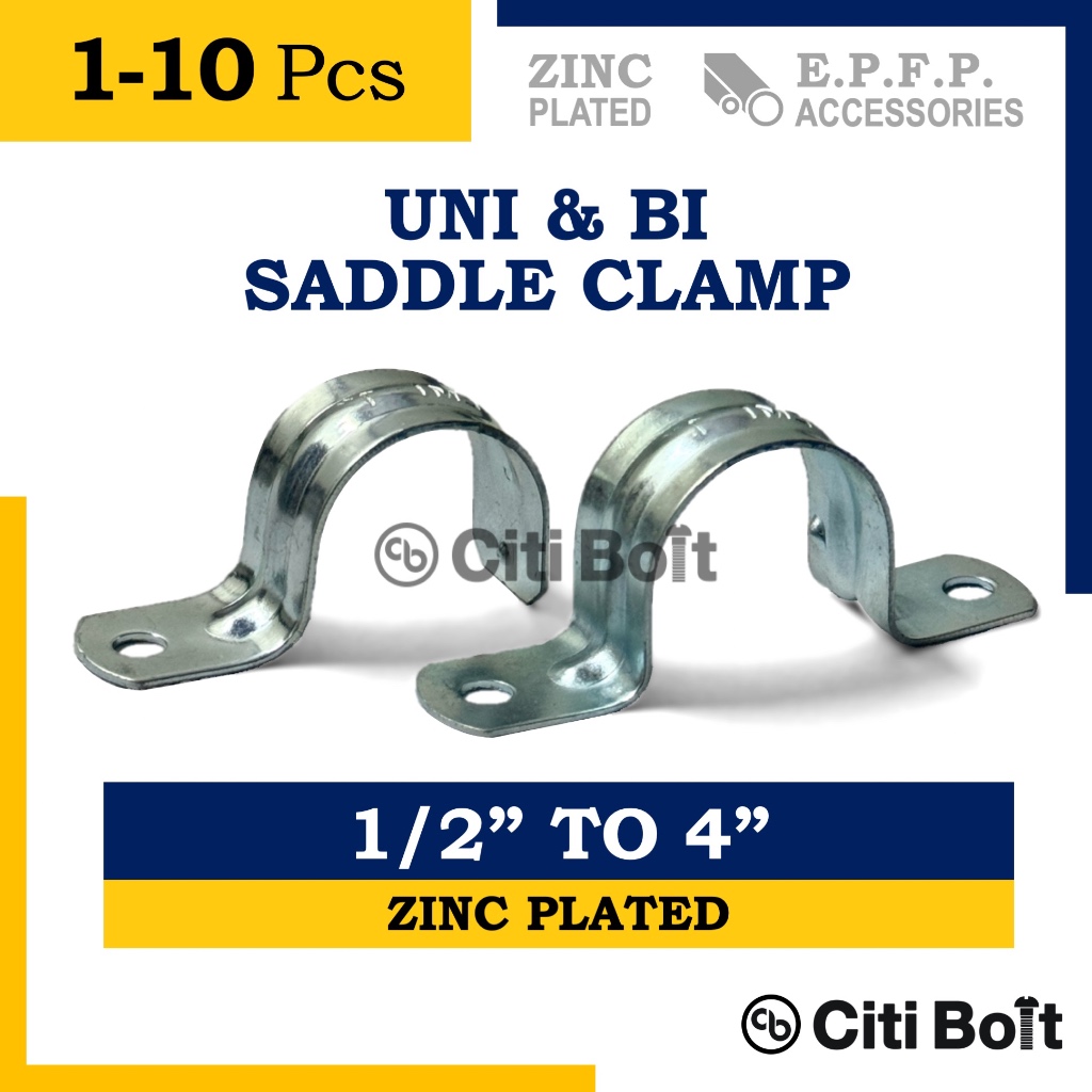 1-10pc Uni & Bi Saddle Clamp EMT IMC AC FMC RSC / Conduit One Hole ...