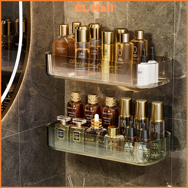 Bathroom Shelf Organizer Shower Storage Rack Wall Mounted Shampoo ...
