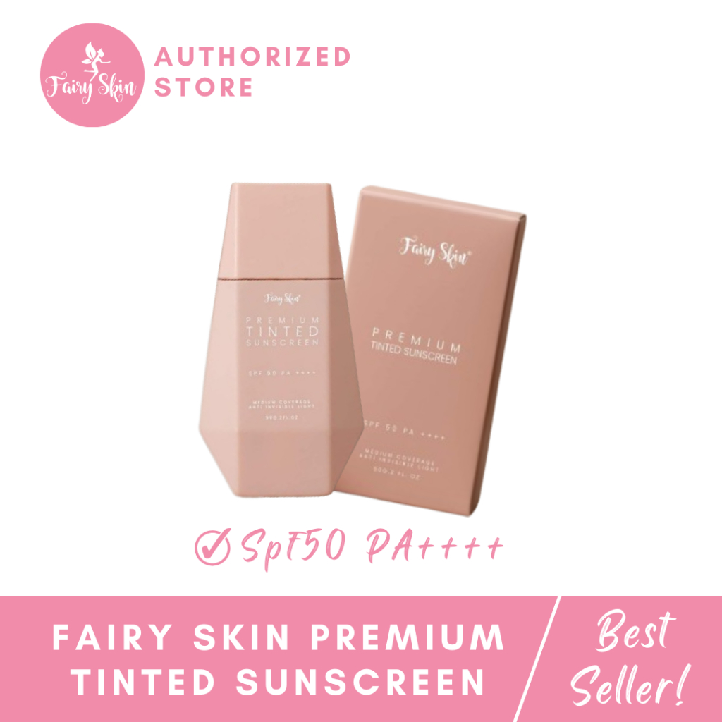 Fairy Skin Premium Tinted Sunscreen (50grams) Spf50 PA++++ Whitening ...