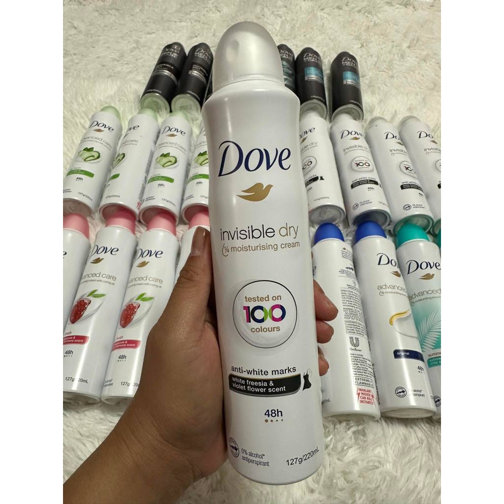 Authentic D0ve Deodorant invisible dry anti-white marks 220ml | Shopee ...