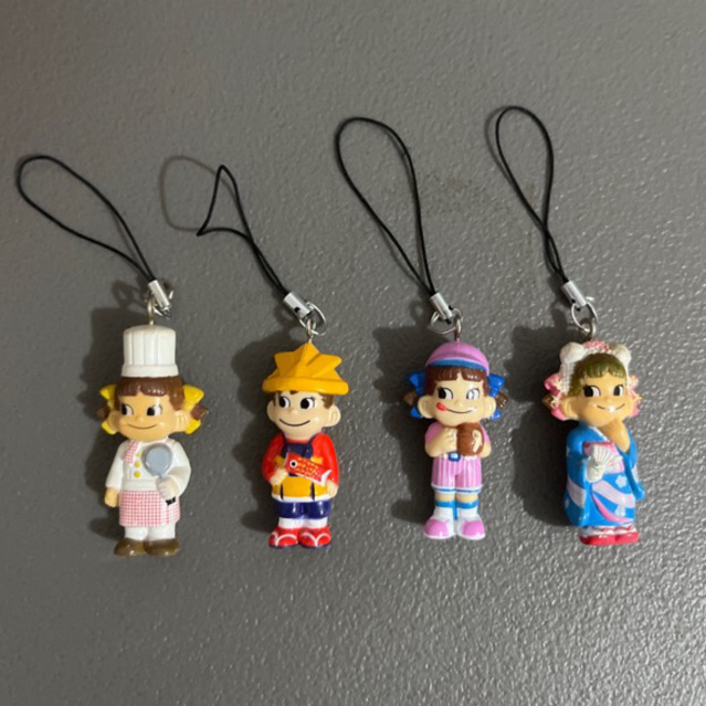Fujiya Peko-Chan and Poko-Chan Mini Figurine Keychains (preloved ...