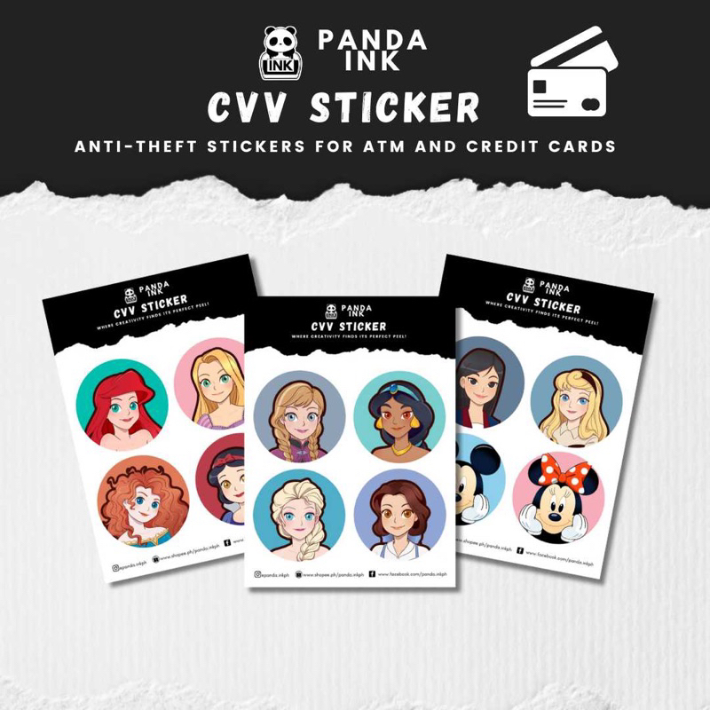 CVV Sticker Princesses and more | Shopee Philippines