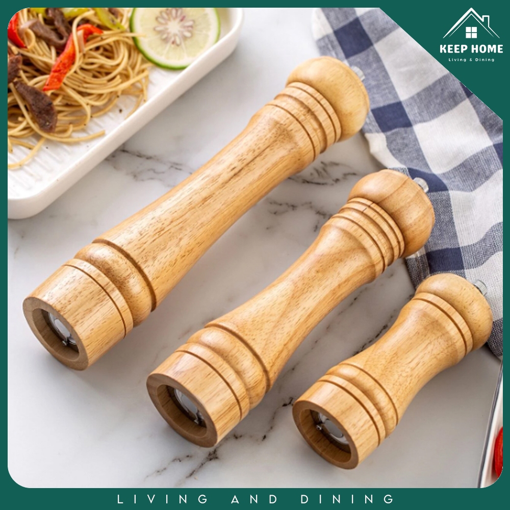 Keep Home Bamboo Grinder Bottle Sesame Sea Salt Kitchen Tools Oaken ...