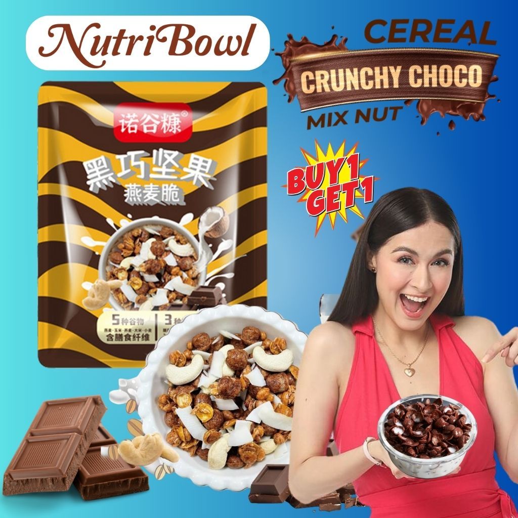 Nutri Bowl Choco Cereal Crunchy Granola Triple Chocolate Instant ...
