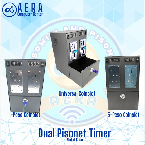 Dual Double Coinslot Pisonet with dual 4-digit timer plug and play for ...