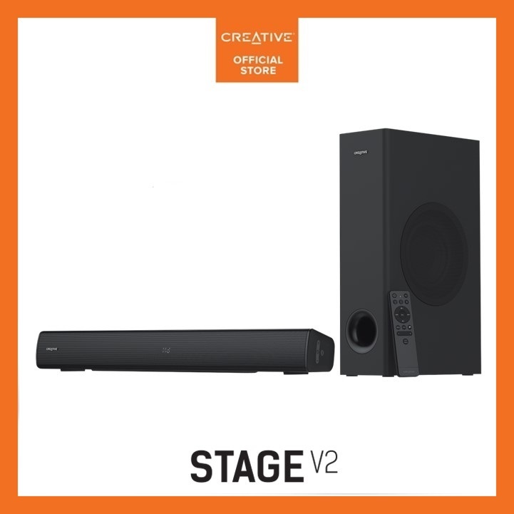 Creative Stage V2 2.1 Soundbar With Subwoofer Bluetooth 5.0 Tv Arc Optical And USB Audio ...