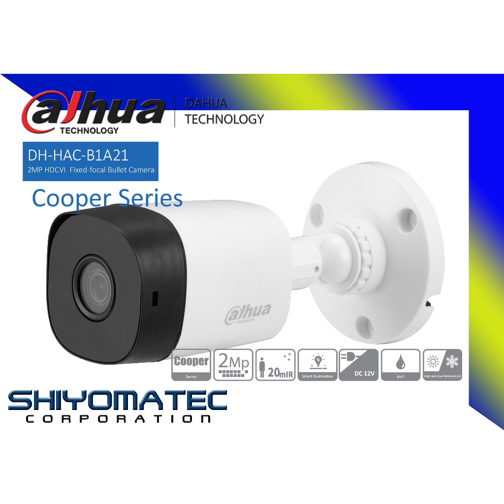 DAHUA DH-HAC-B1A21N 2MP HDCVI Fixed-focal Bullet Camera | Shopee Philippines
