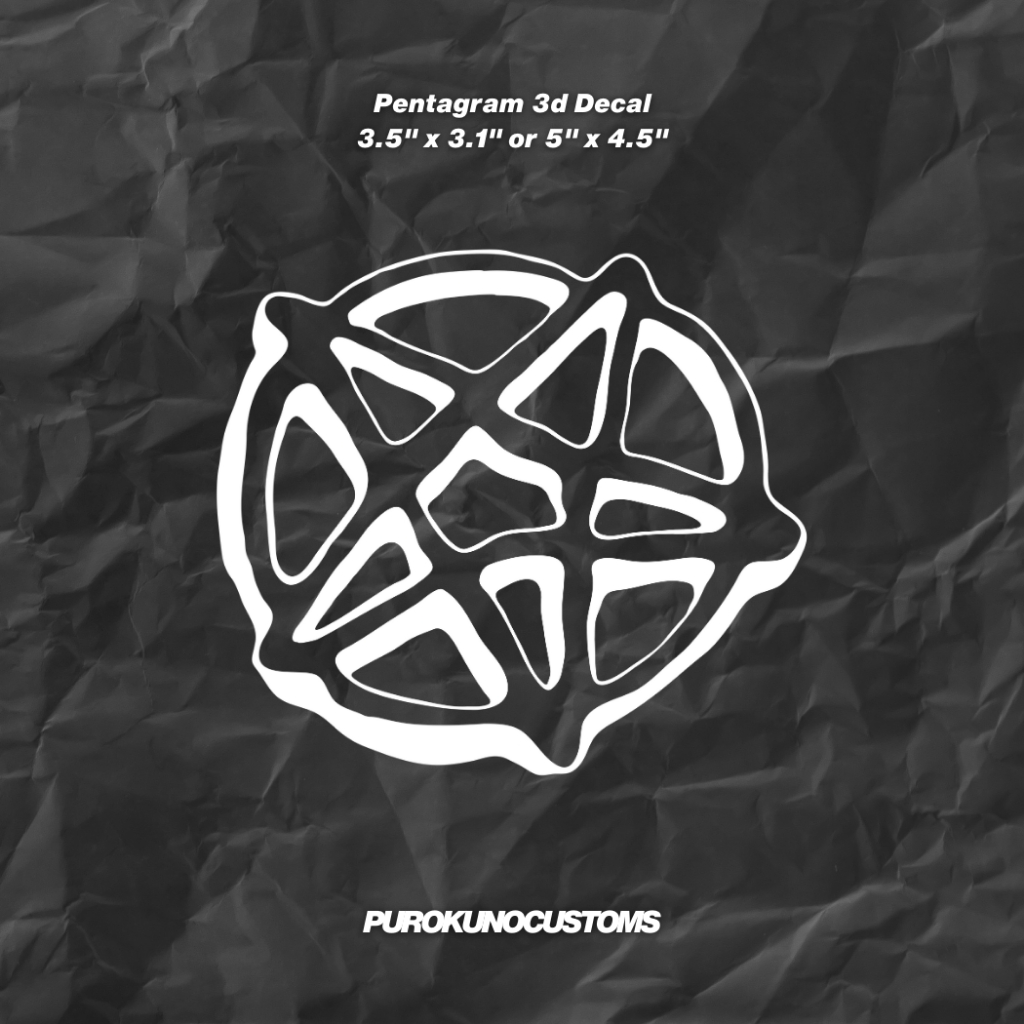 PENTAGRAM 3D Car & Motorcycle vinyl sticker decals / Machine-cut ...