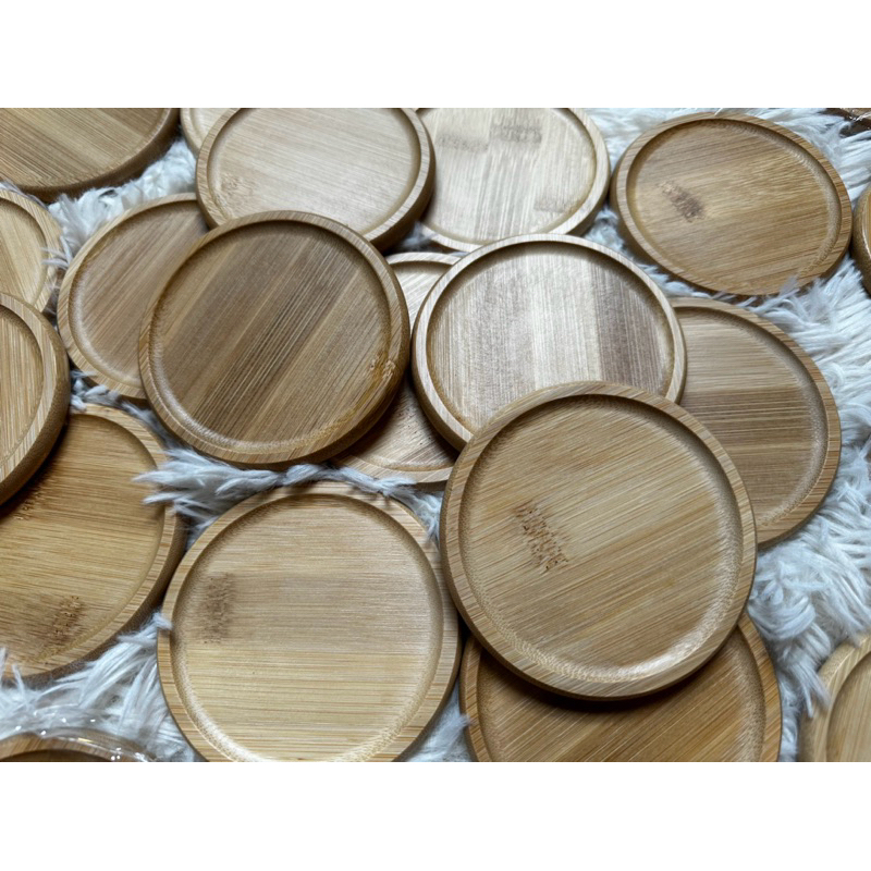 Round Bamboo Coaster - PLAIN NO ENGRAVE | Shopee Philippines